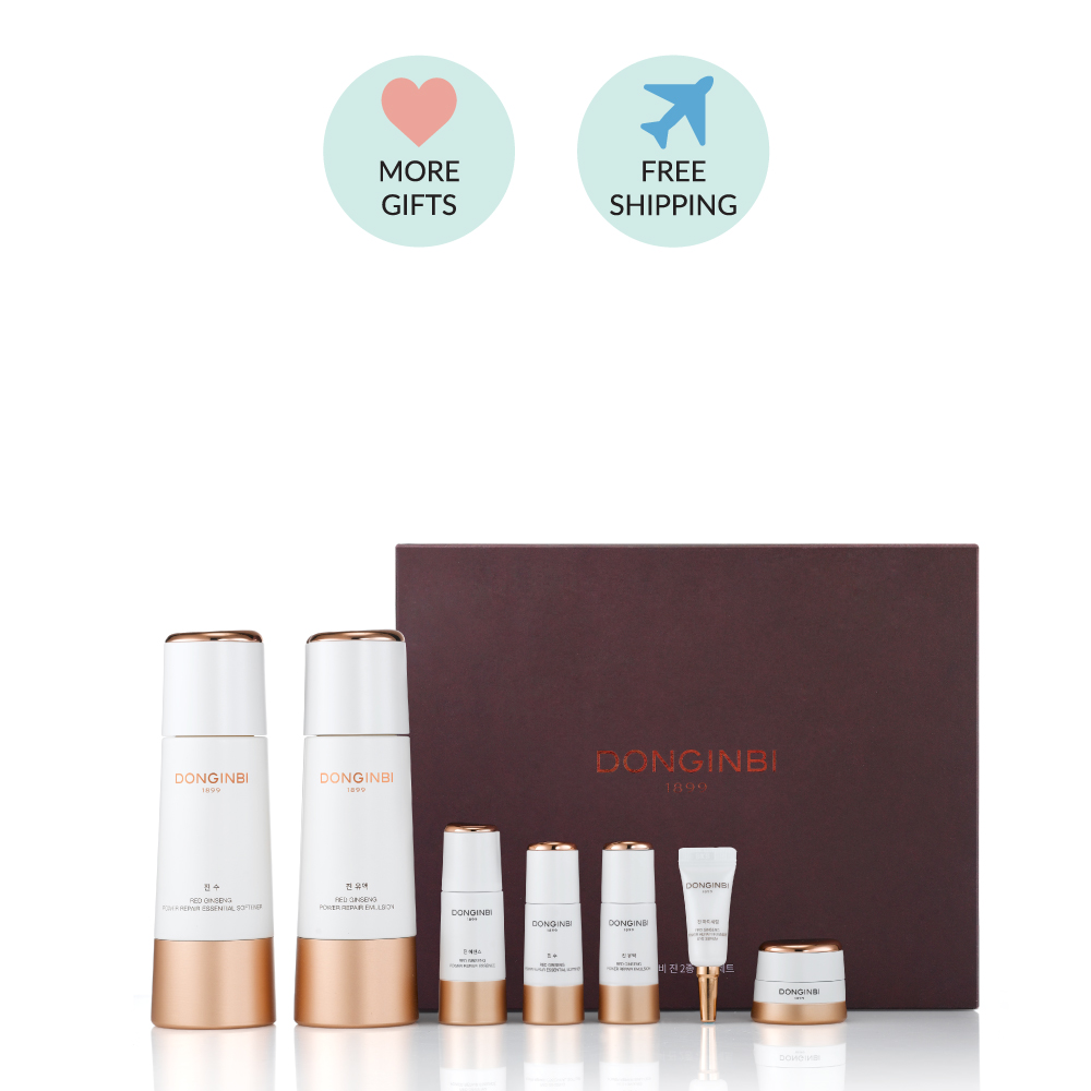 [Donginbi] Jin Red Ginseng Power Repair Essential Softner and Emulsion set with gifts – MyKBeauty